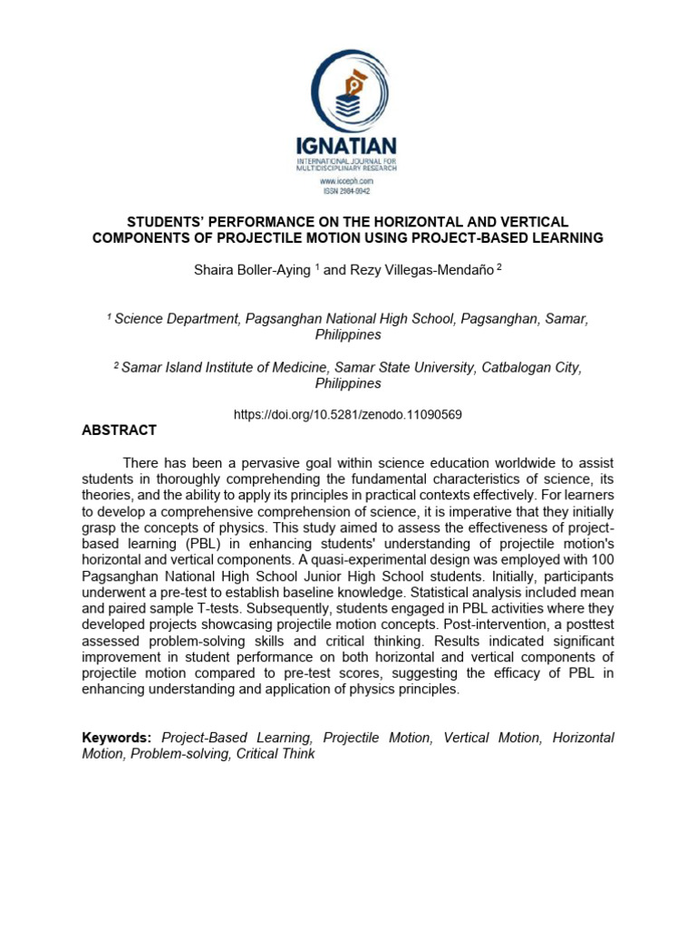 Enhancing Physics Learning with PBL | PDF | Critical Thinking | Creativity