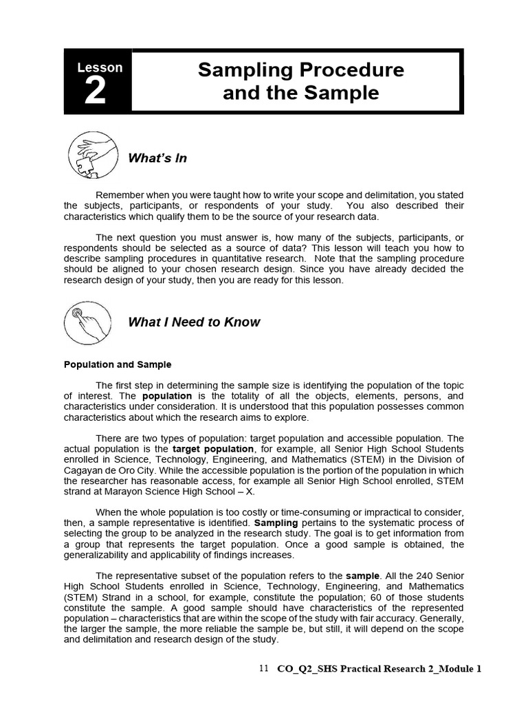 MODULE 2 Sampling Procedures | PDF | Sampling (Statistics) | Statistics