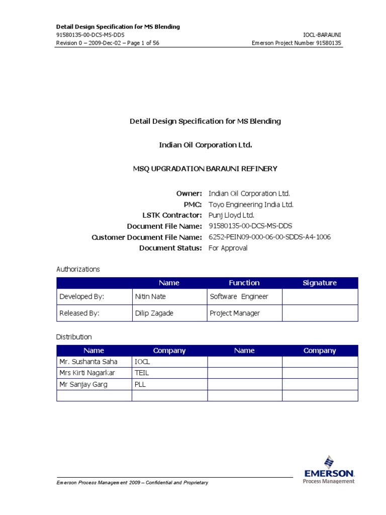 MS Blending DDS Rev-B1 | PDF | Specification (Technical Standard) | Computing