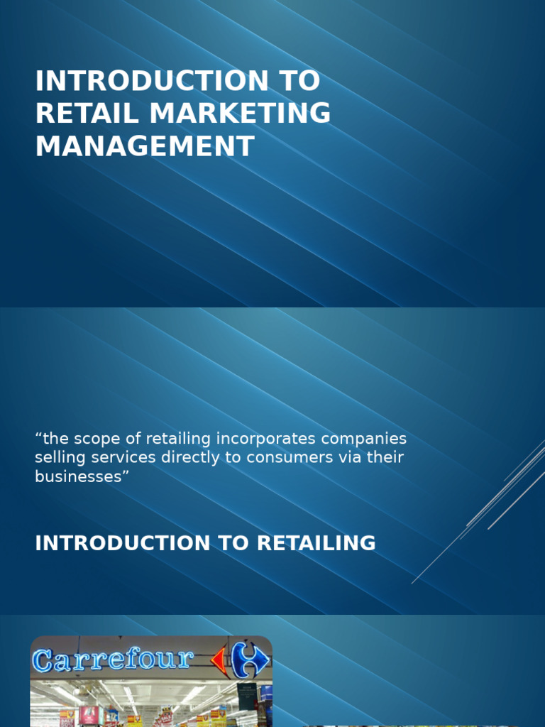 Retail Marketing Management Overview | PDF