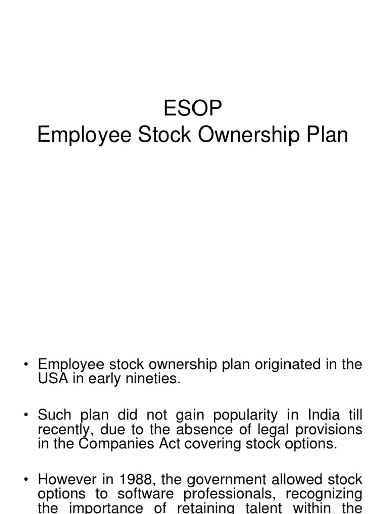 ESOP | Employee Benefits | Employee Stock Ownership Plan