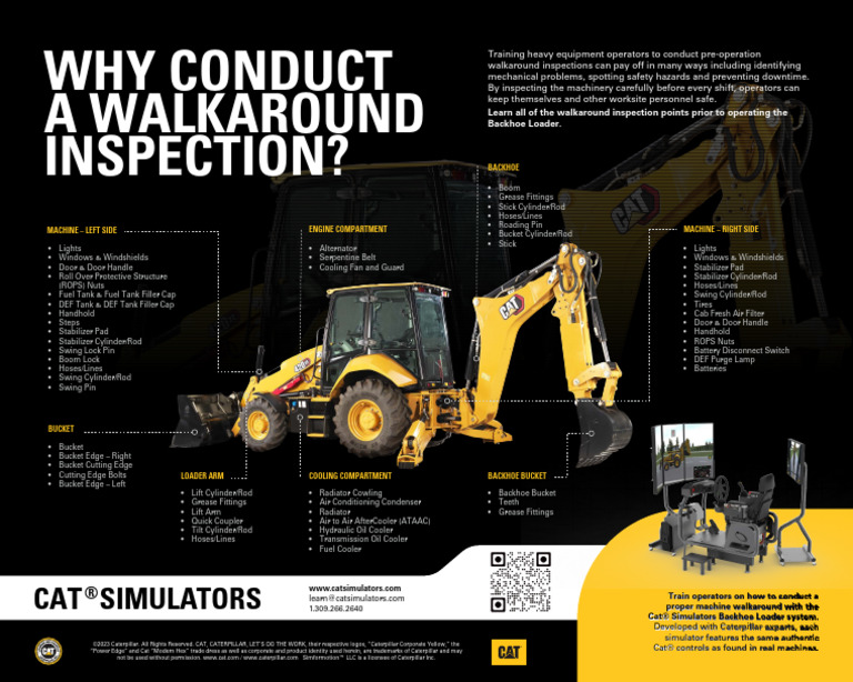 Cat Simulators Infographic BHL Walkaround 2023 | PDF | Loader (Equipment)