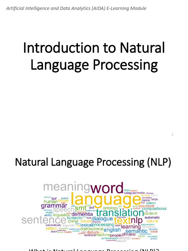 Introduction To Natural Language Processing | PDF | Linguistics | Parsing