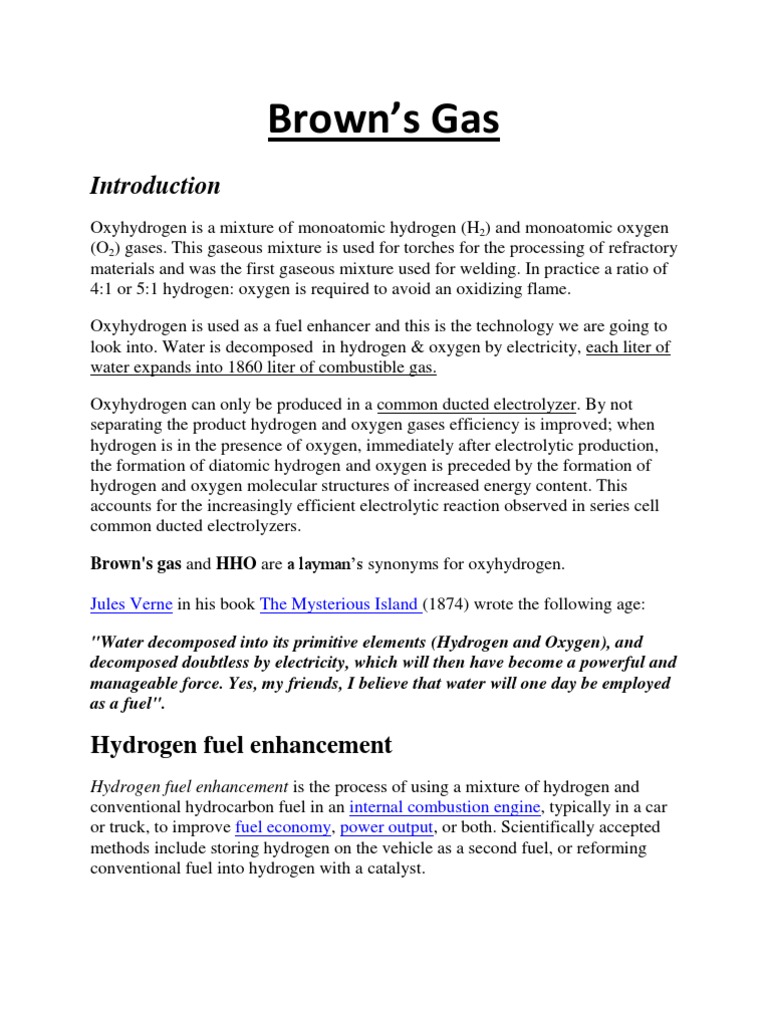 Brown gas | Hydrogen | Sodium Hydroxide
