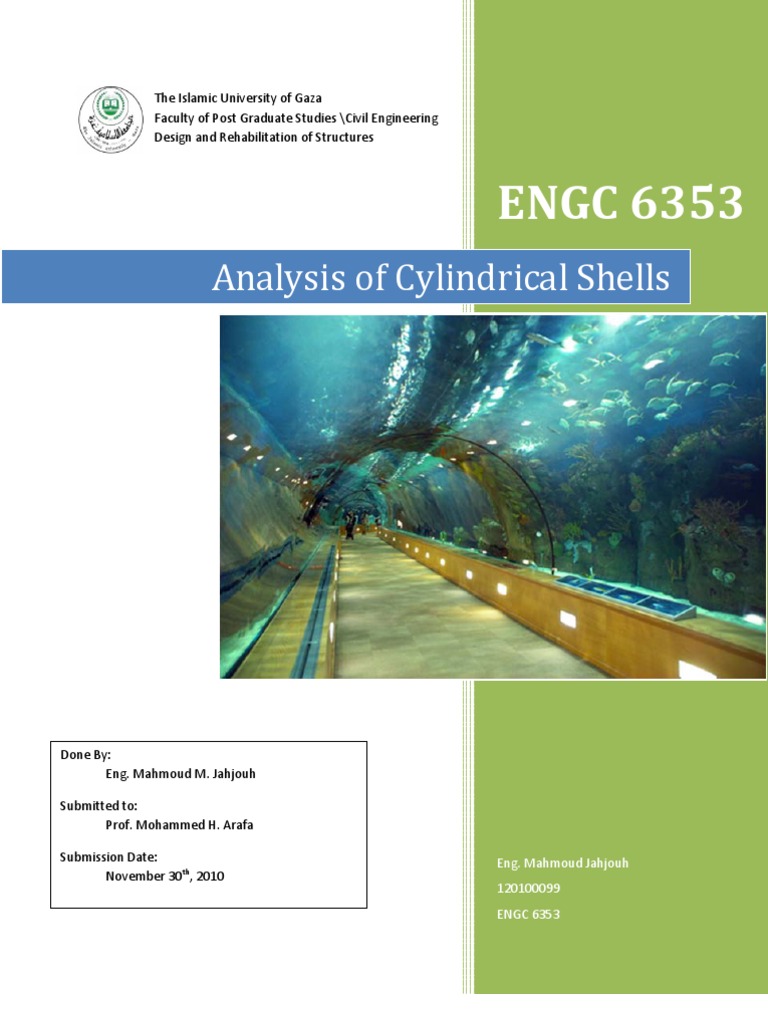 Cylindrical Shells | PDF | Bending | Beam (Structure)