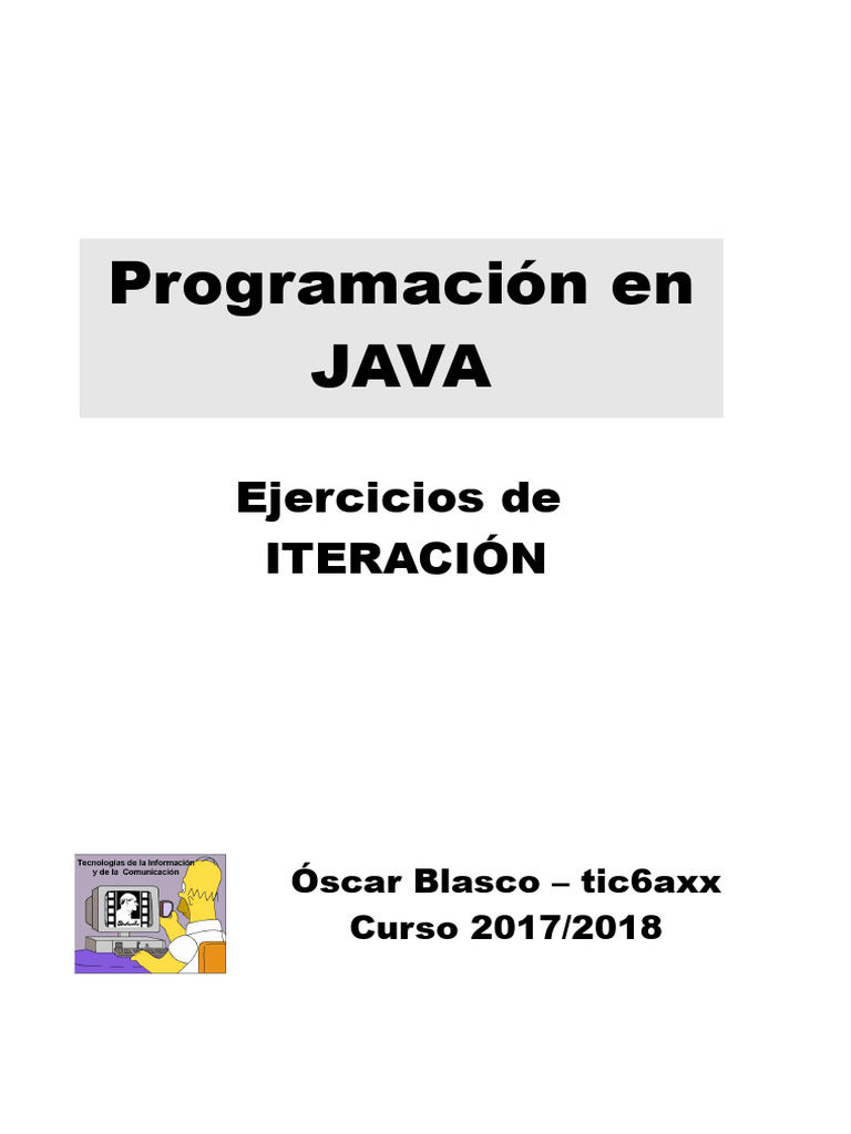 Programación en Java: Ejercicios de Iteración | PDF | Java (lenguaje de programación ...