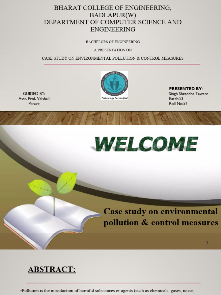 pptCase study on environmental pollution control measures shraddha | PDF | Pollution ...
