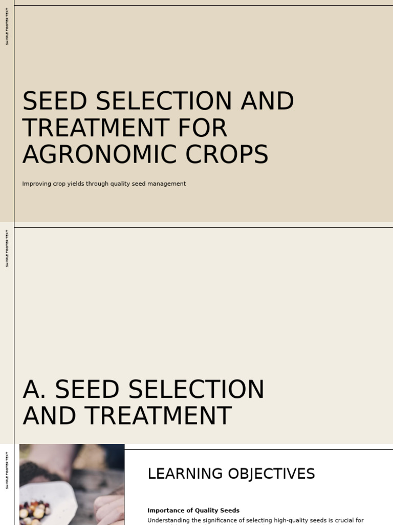 Seed Selection and Treatment Presentation | PDF | Seed | Germination