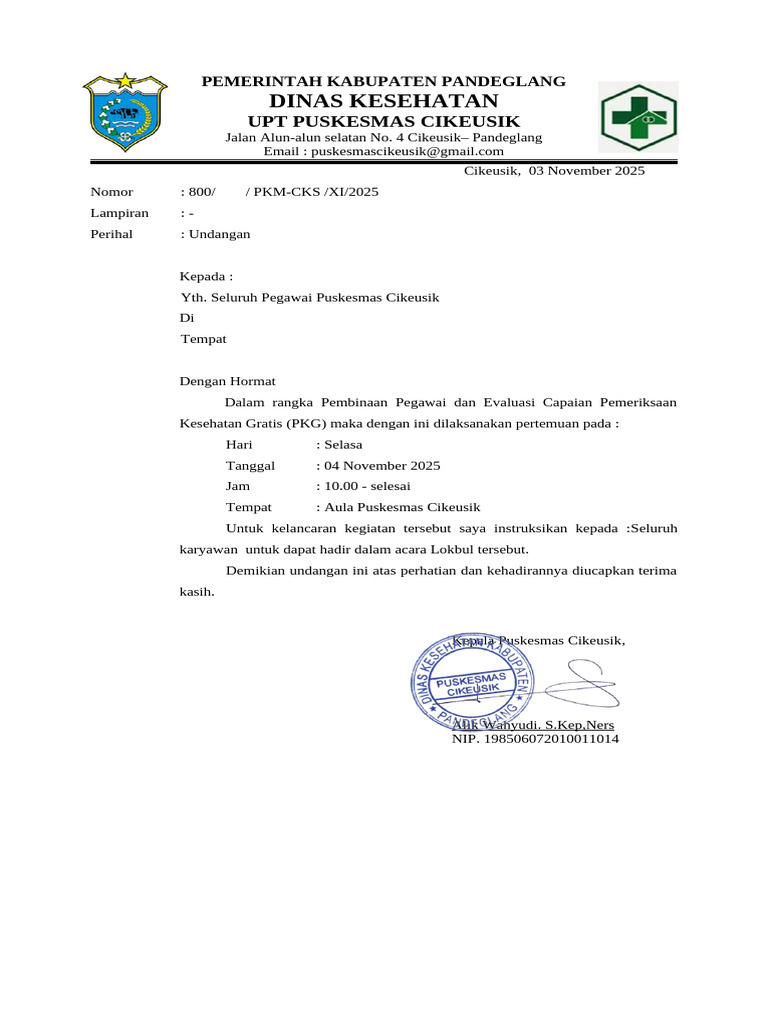 Undangan Lokbul Bulan Januari 2025 | PDF