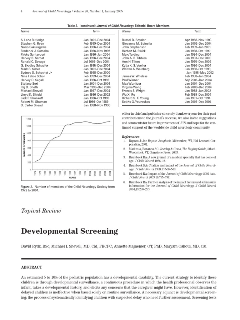 Developmental Screening in Pediatrics | PDF | Intellectual Disability ...