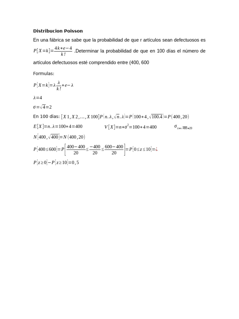 Probabilidades en Distribución Poisson | PDF | Teoría de probabilidad ...