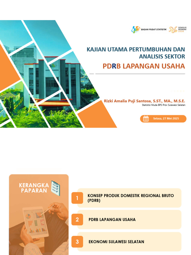 Analisis PDRB dan Pertumbuhan Ekonomi Sulsel | PDF