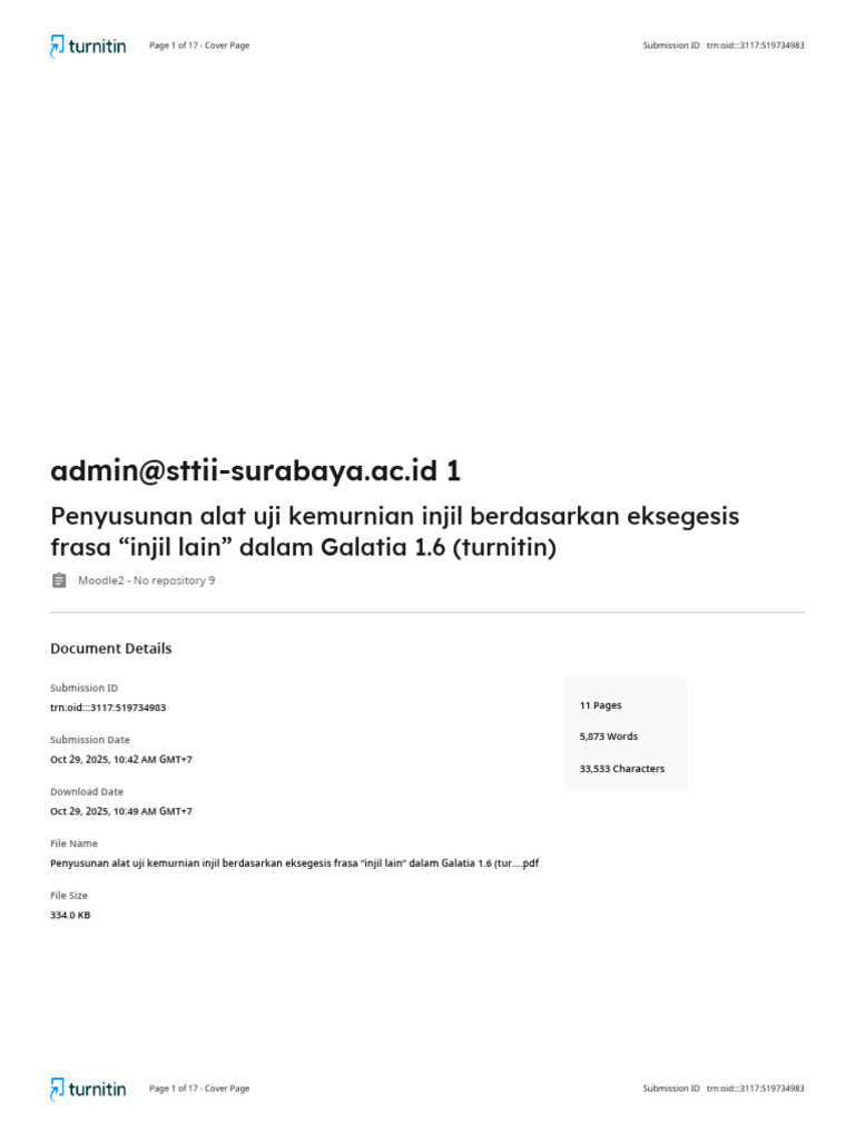 Uji Kemurnian Injil dalam Galatia 1.6 | PDF | Komputasi | Perangkat Lunak