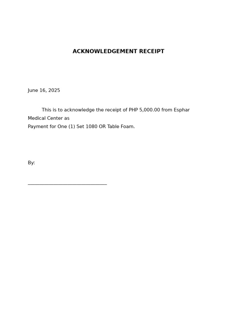Acknowledgement - or Table Set (Kutchon) | PDF