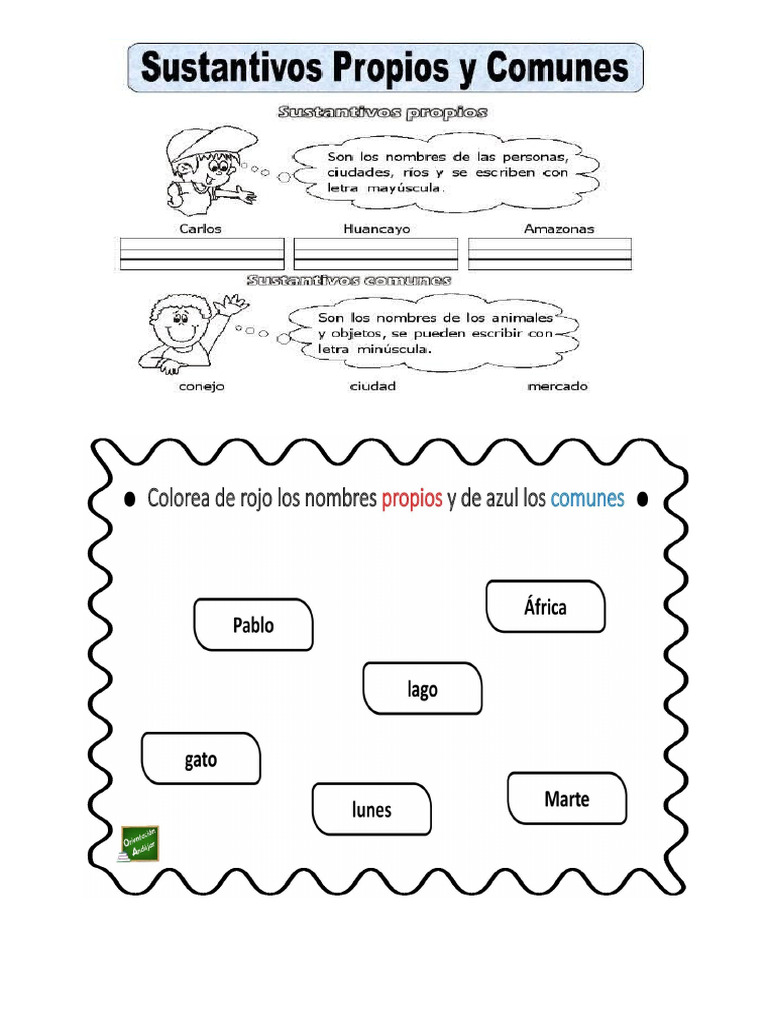 Sustantivo Propio y Comun | PDF