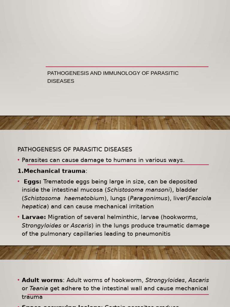 Pathogenesis and Immunology of Parasites | PDF | Antibody | Immune System