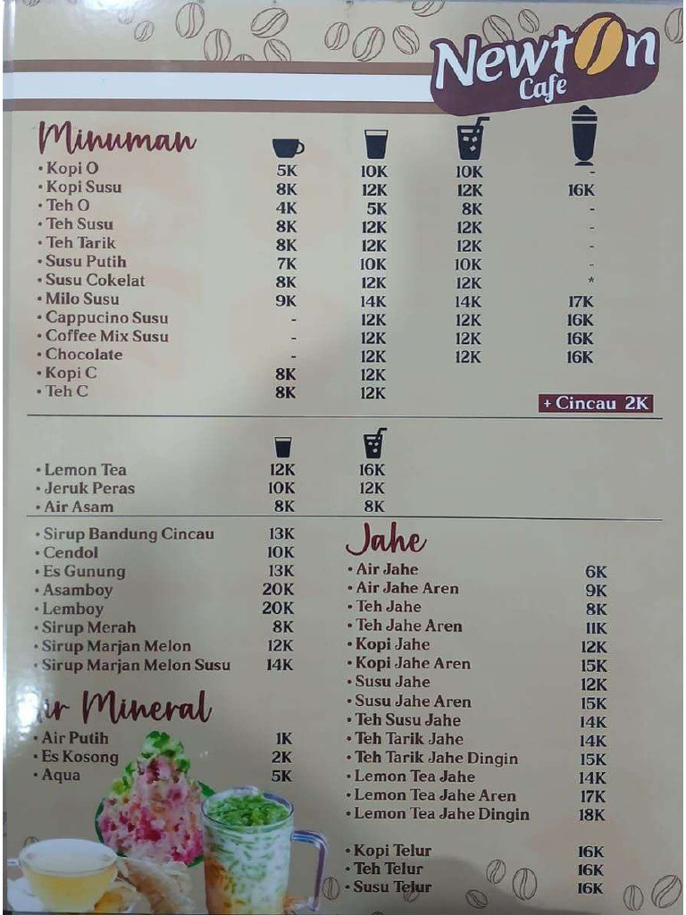 Menu Newton Cafe | PDF