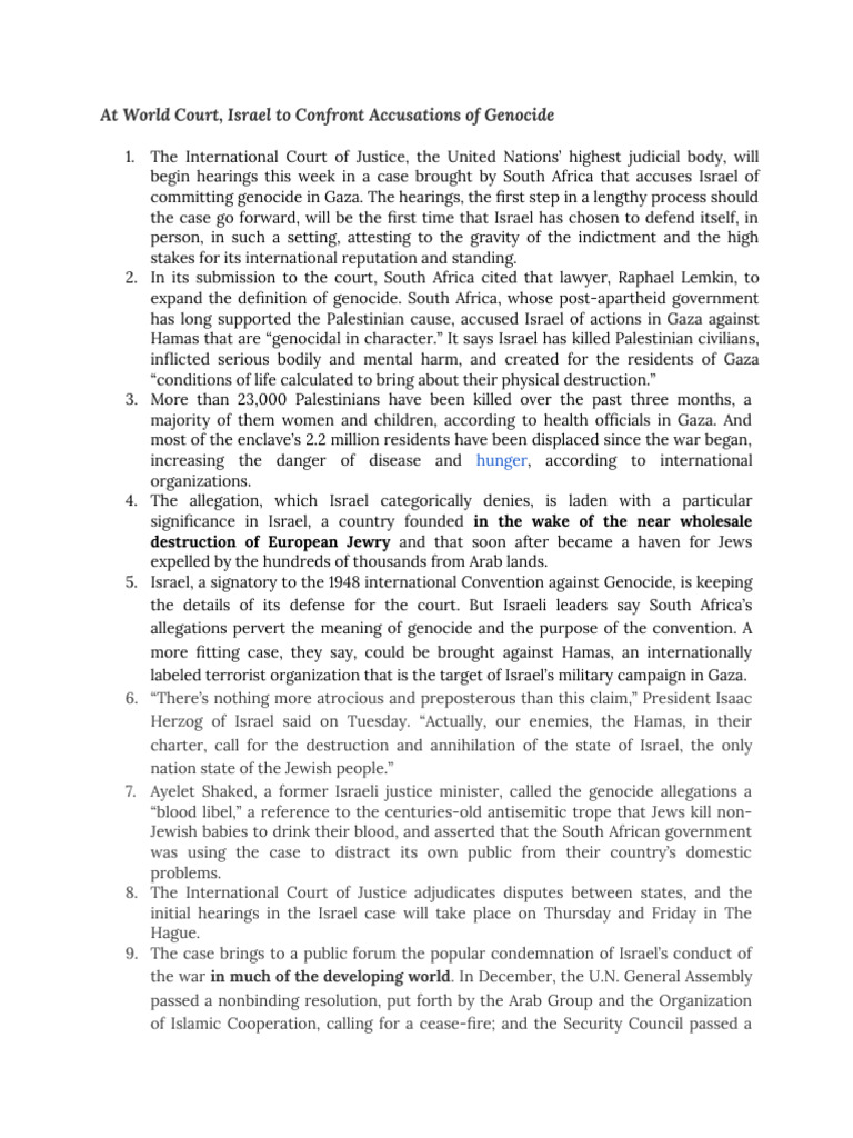 TACN1_Reading_Mock 7 | PDF | Israel | World Politics