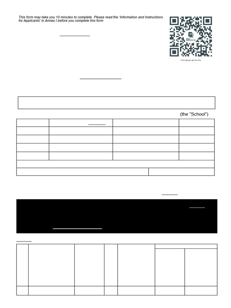 MOE FAS Application Form | PDF | Income