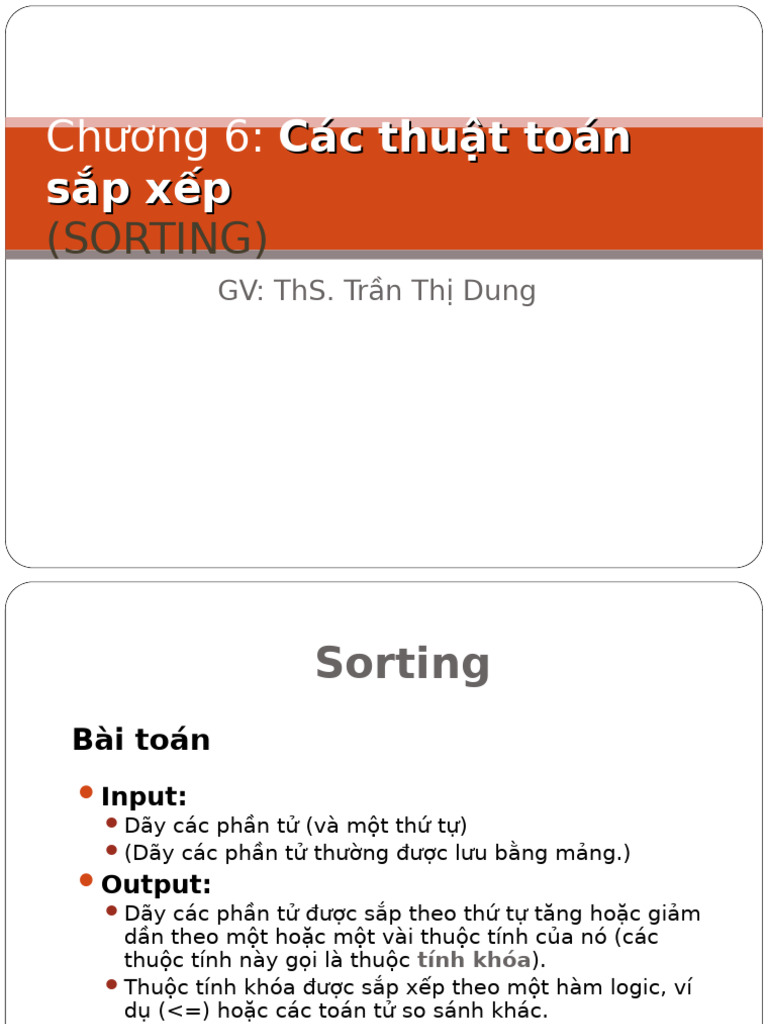 Chương 6 - Sắp xếp | PDF