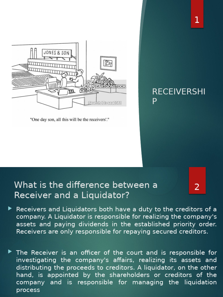 Receiver vs Liquidator: Key Differences | PDF | Receivership | Liquidation
