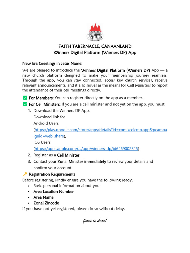 Winners Digital Platform (Winners DP) App | PDF