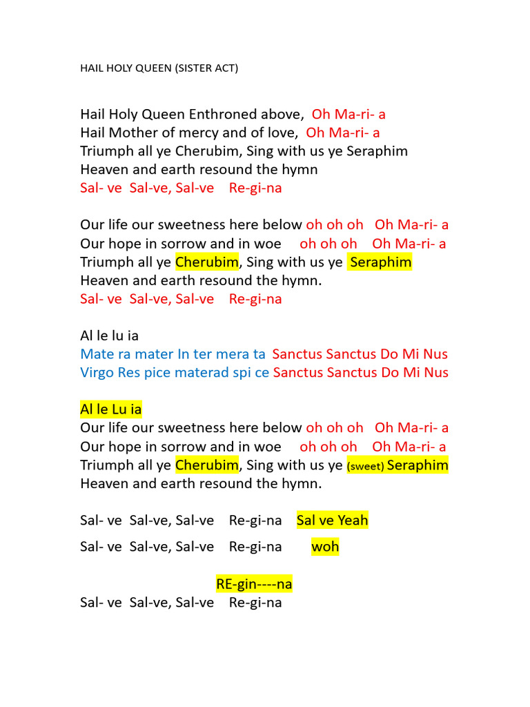 Hail Holy Queen | PDF