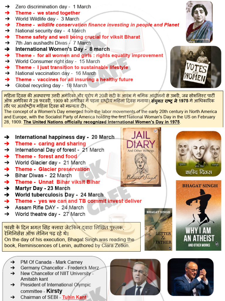 March Awareness Days and Themes | PDF