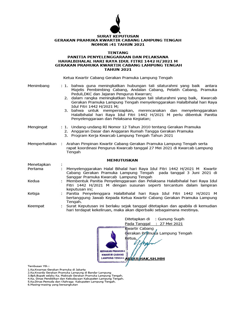 Ok Fix SK Halal Bihalal | PDF