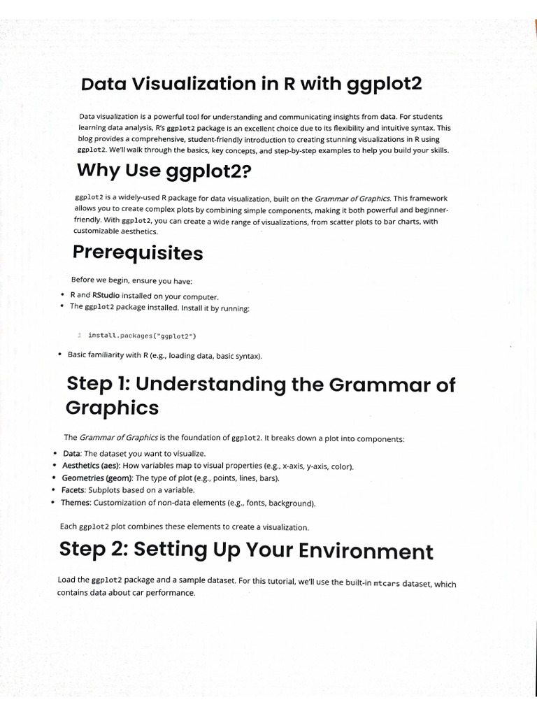 Basics of Ggplot2 | PDF