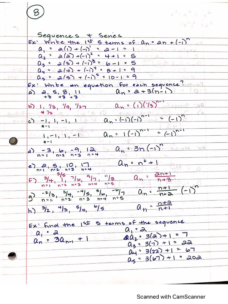 Sequences and Series Notes | PDF