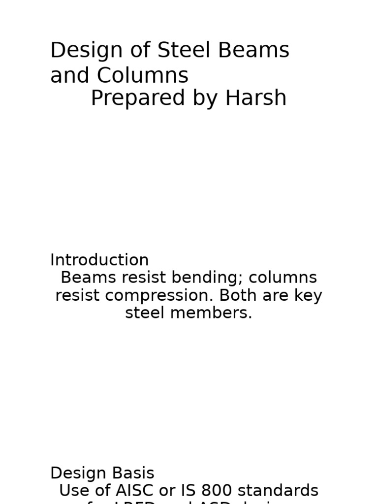 Steel Beam and Column Design Guide | PDF