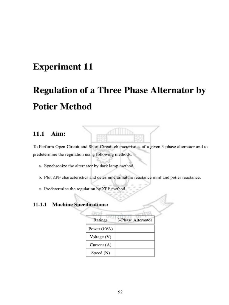 Electrical Machines Lab II - Manual - 2022 - Page-0110 | PDF