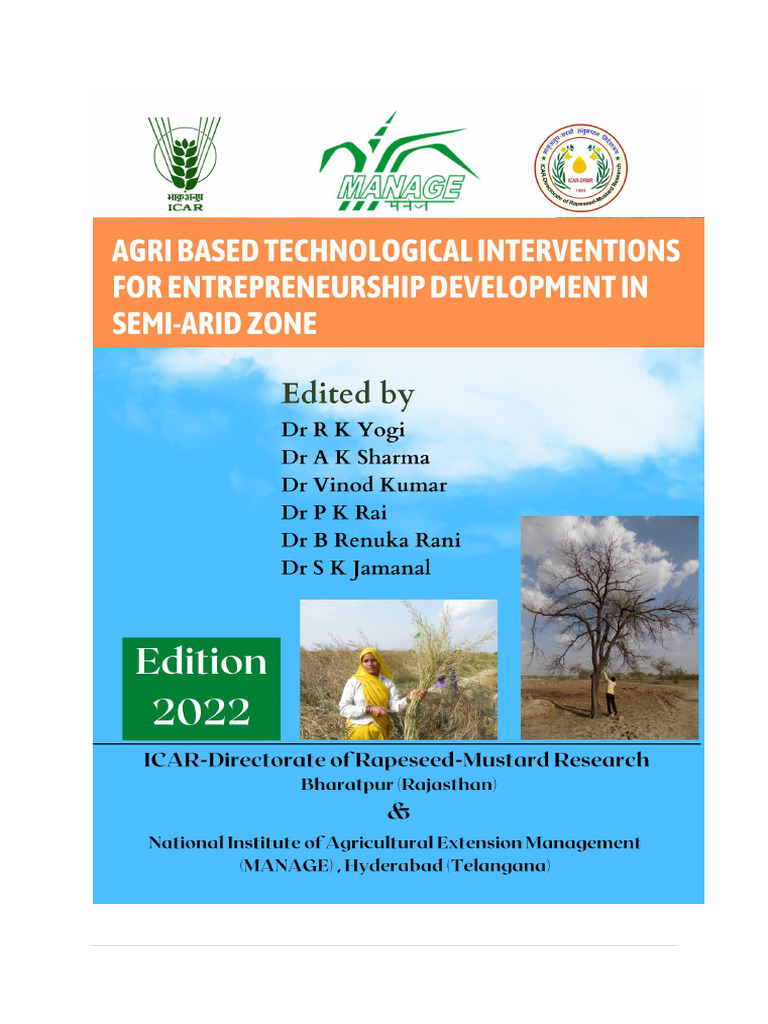 Agri-Based Technological Interventions For Entrepreneurship | PDF ...