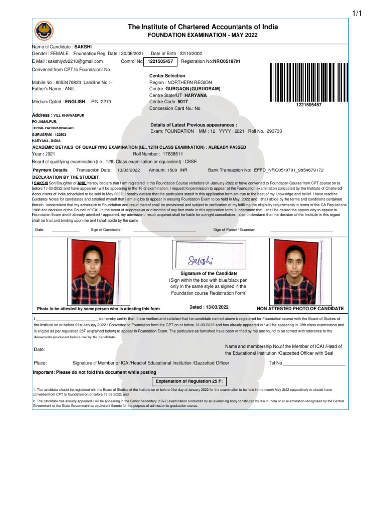 Registration Form NRO0519701-FND (3) | PDF