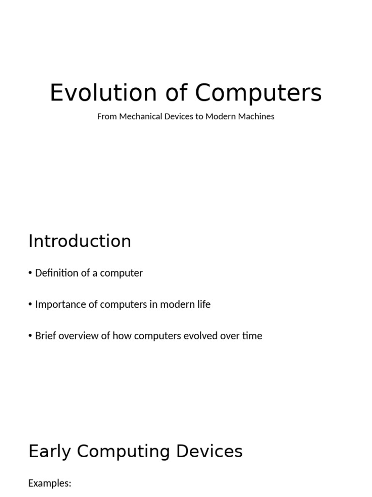 Evolution of Computers | PDF