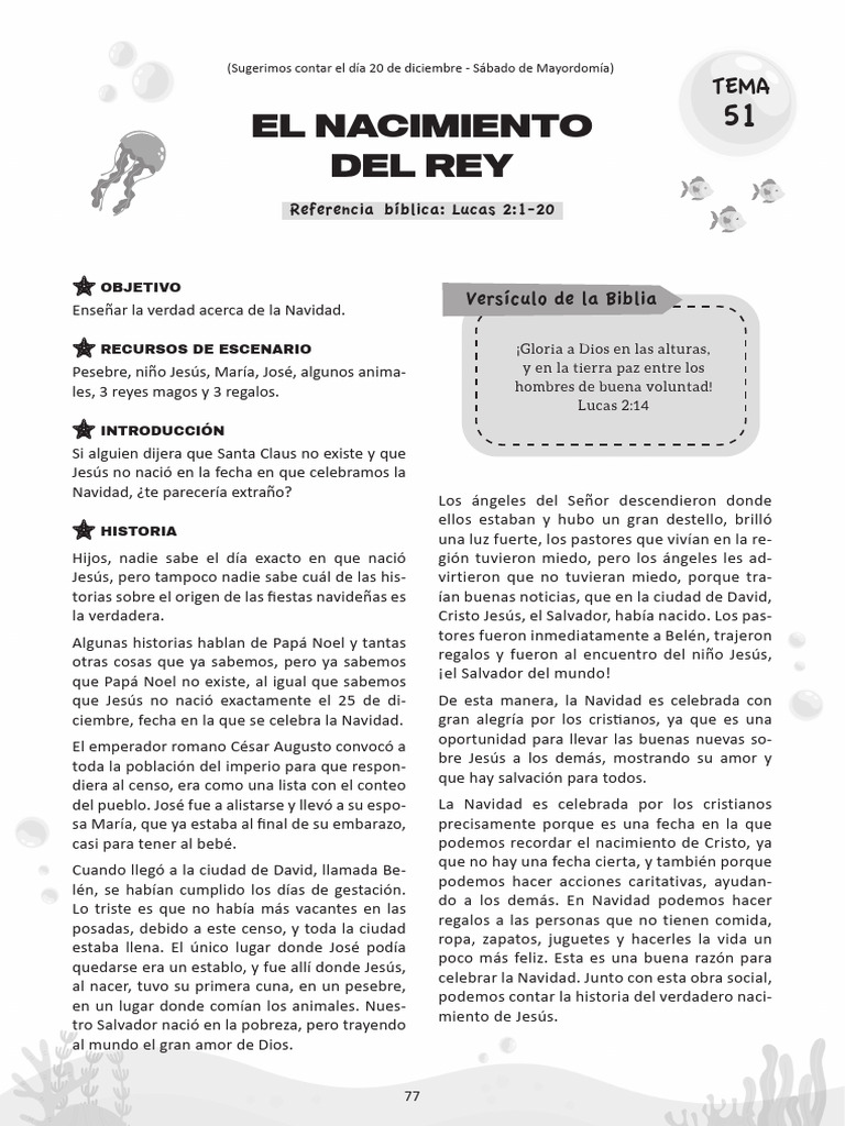 51 El Nacimiento Del Rey | PDF | Navidad | Natividad De Jesus