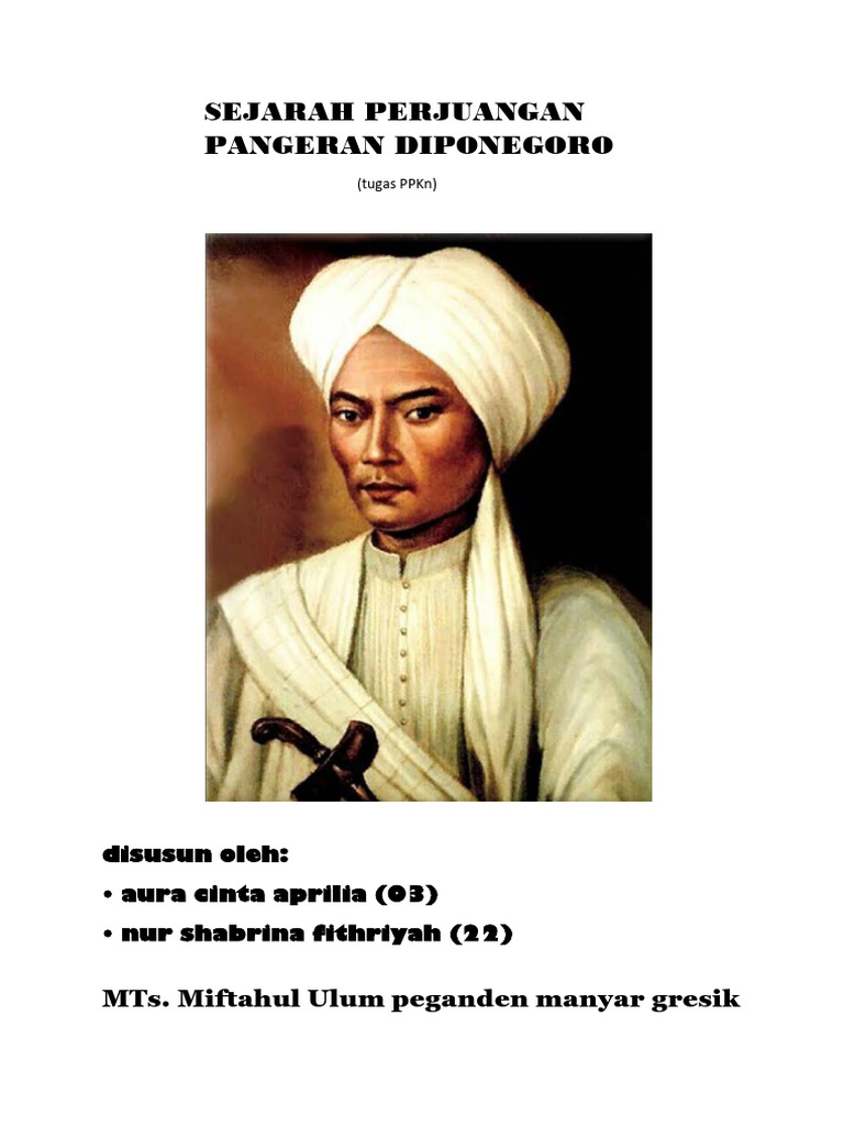 Sejarah Pahlawan Pangeran Diponegoro | PDF