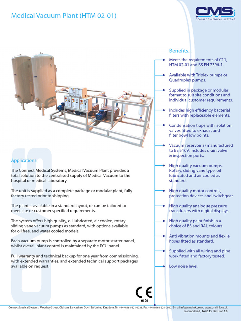Medical Vacuum Plant Solutions UK | PDF | Pump | Vacuum