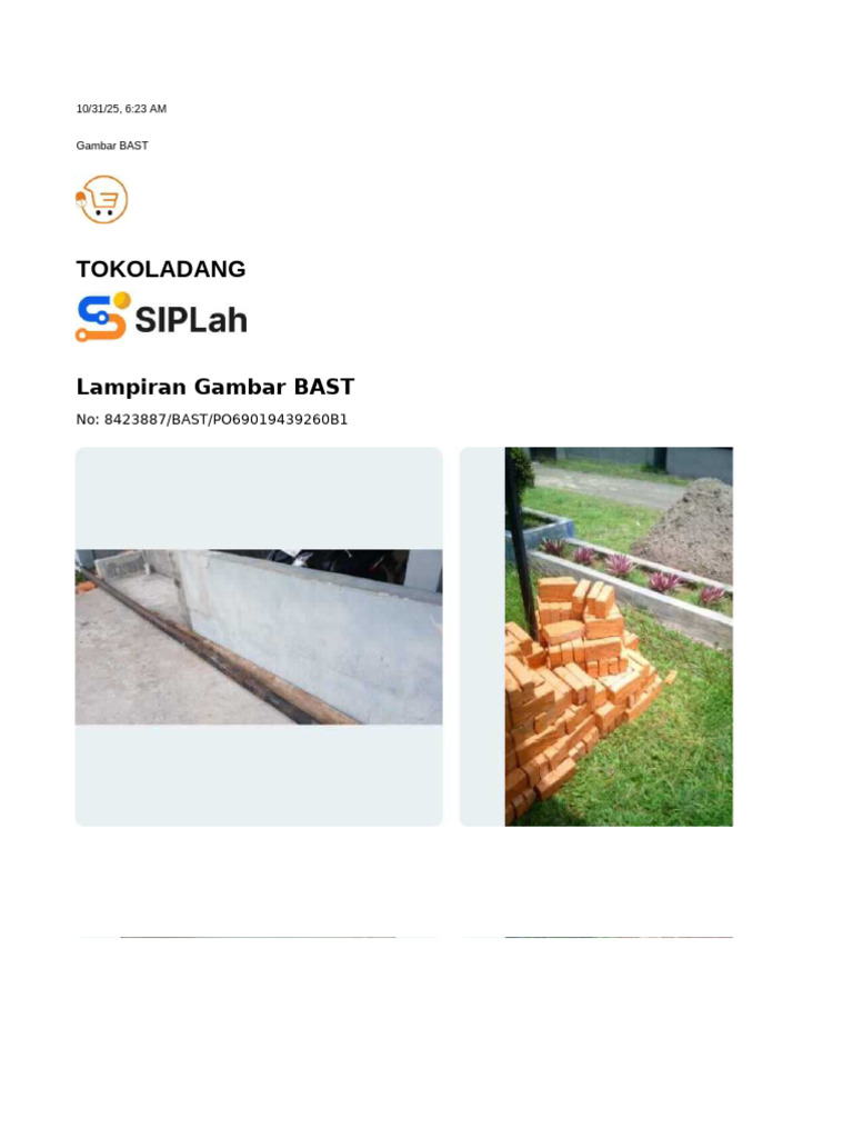 Gambar BAST | PDF
