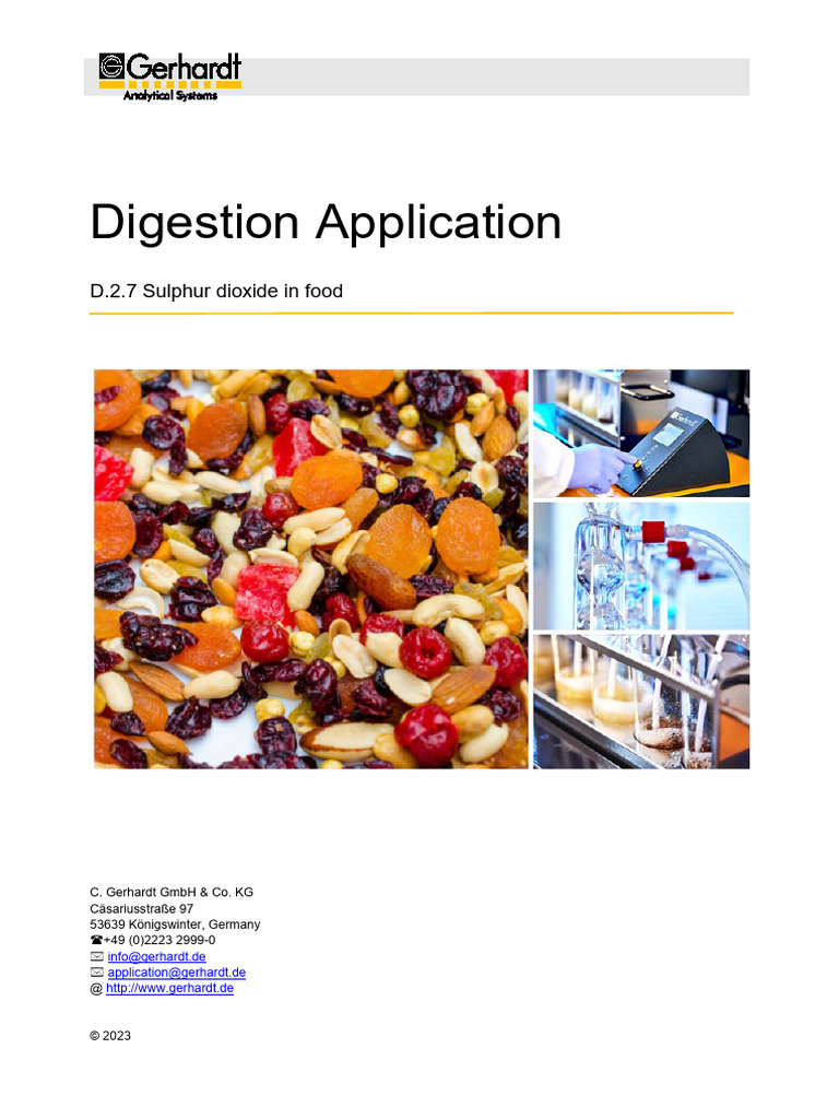 Measuring Sulphur Dioxide in Food | PDF | Titration | Chemistry