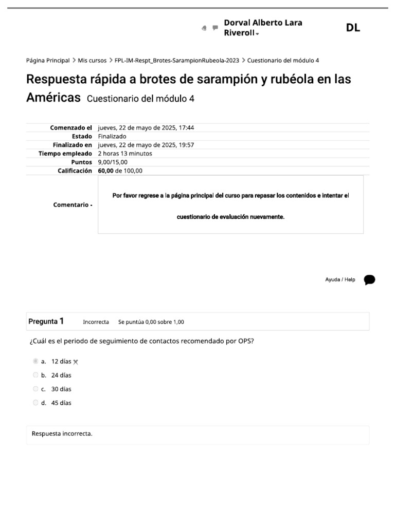 Modulo 4 Reprobado | PDF