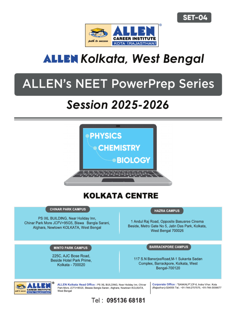 Neet Powerprep Series Set 04 | PDF | Ionic Bonding | Force