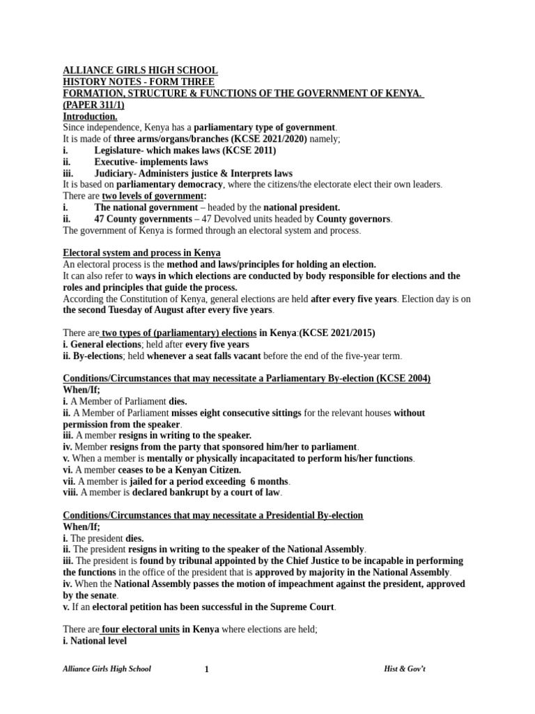 Kenya's Electoral Process Overview | PDF | Bill (Law) | Elections