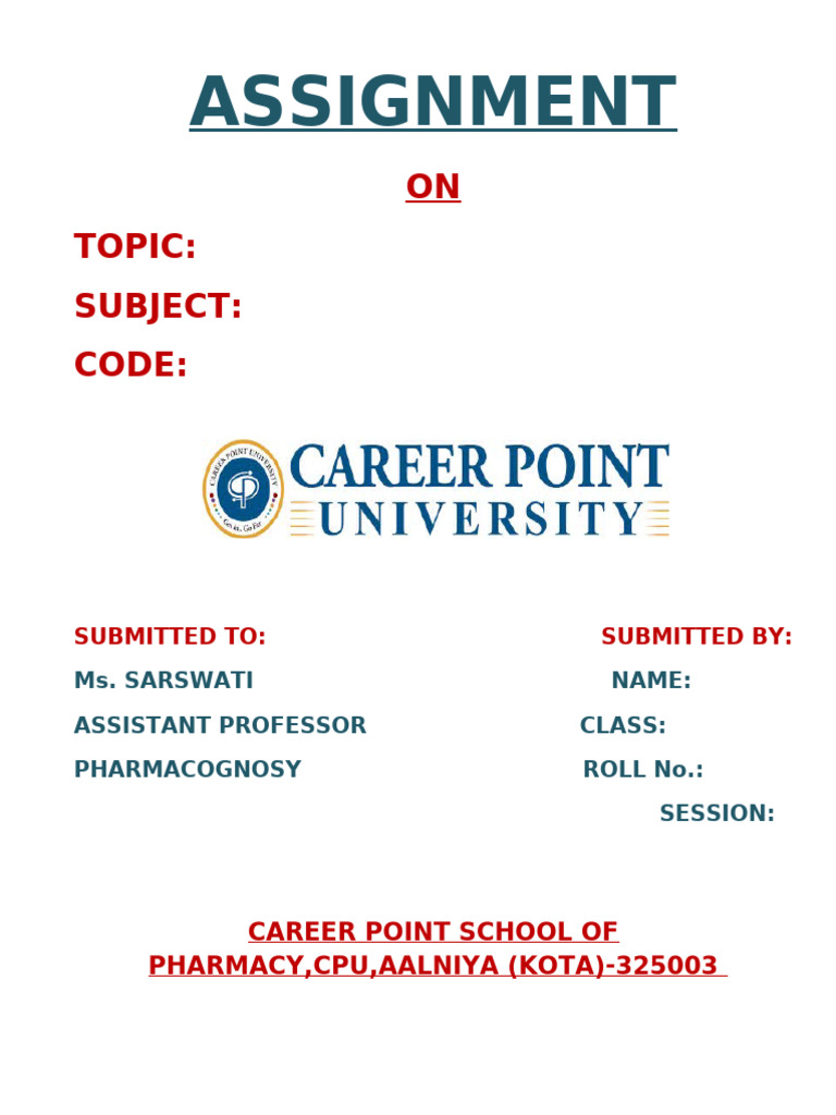 Assignment Front Page 1 | PDF
