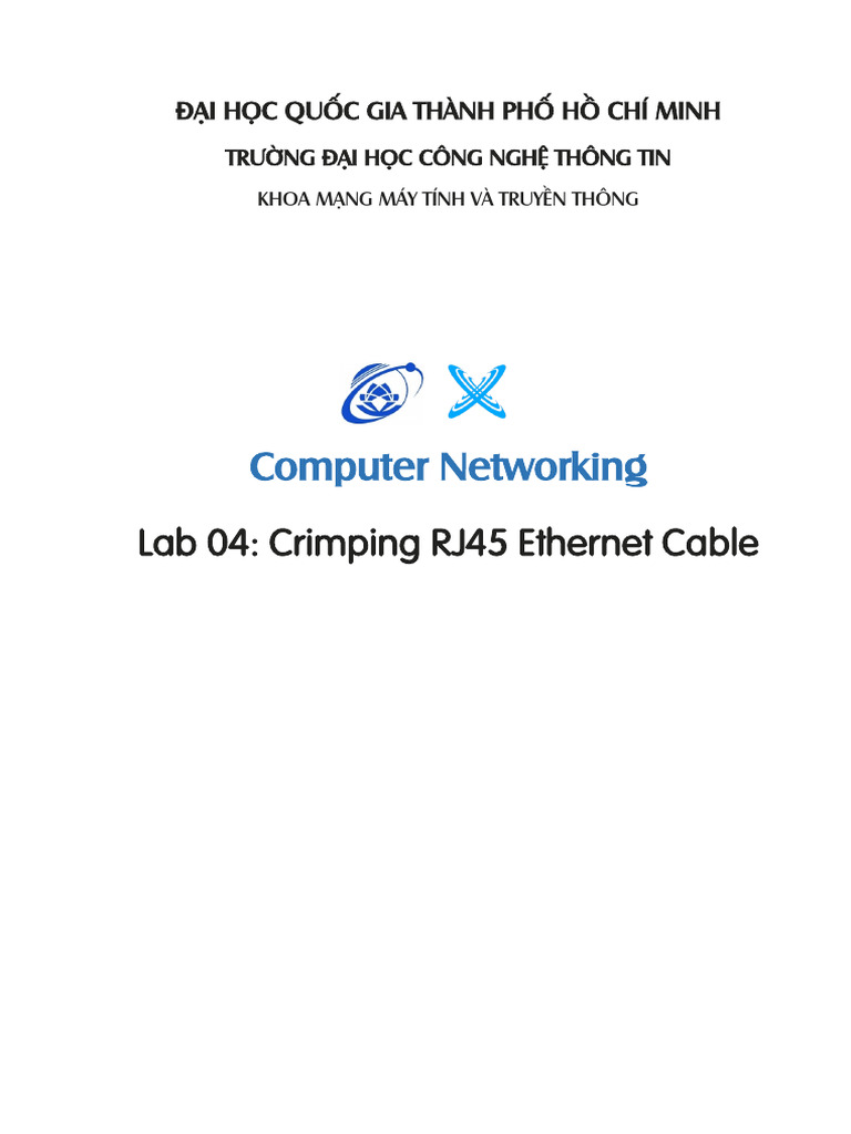 Crimping RJ45 Ethernet Cable Guide | PDF | Computer Network ...