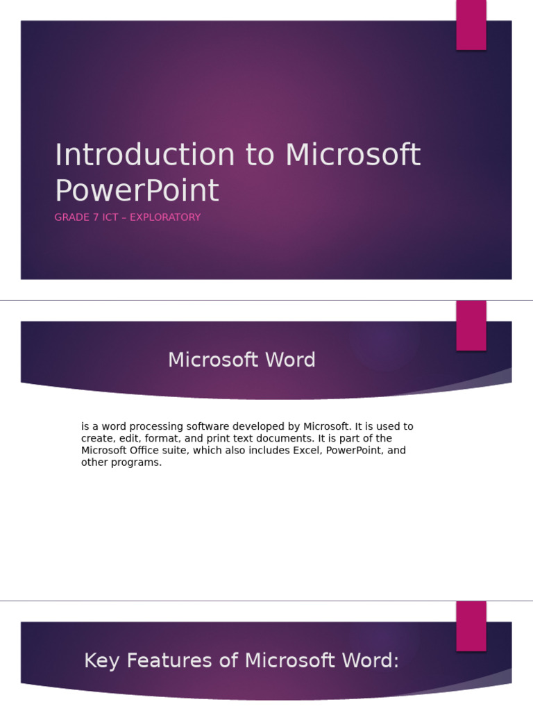 Introduction To Microsoft PowerPoint | PDF | Microsoft Word | Microsoft ...