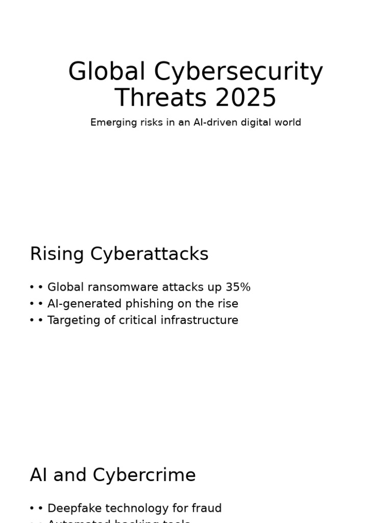 Cybersecurity Threats in 2025 | PDF