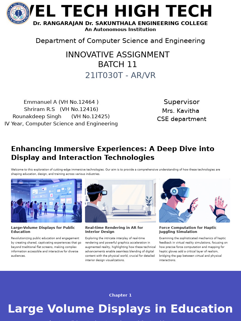 Enhancing Immersive Experiences A Deep Dive Into Display and Interaction Technologies | PDF ...