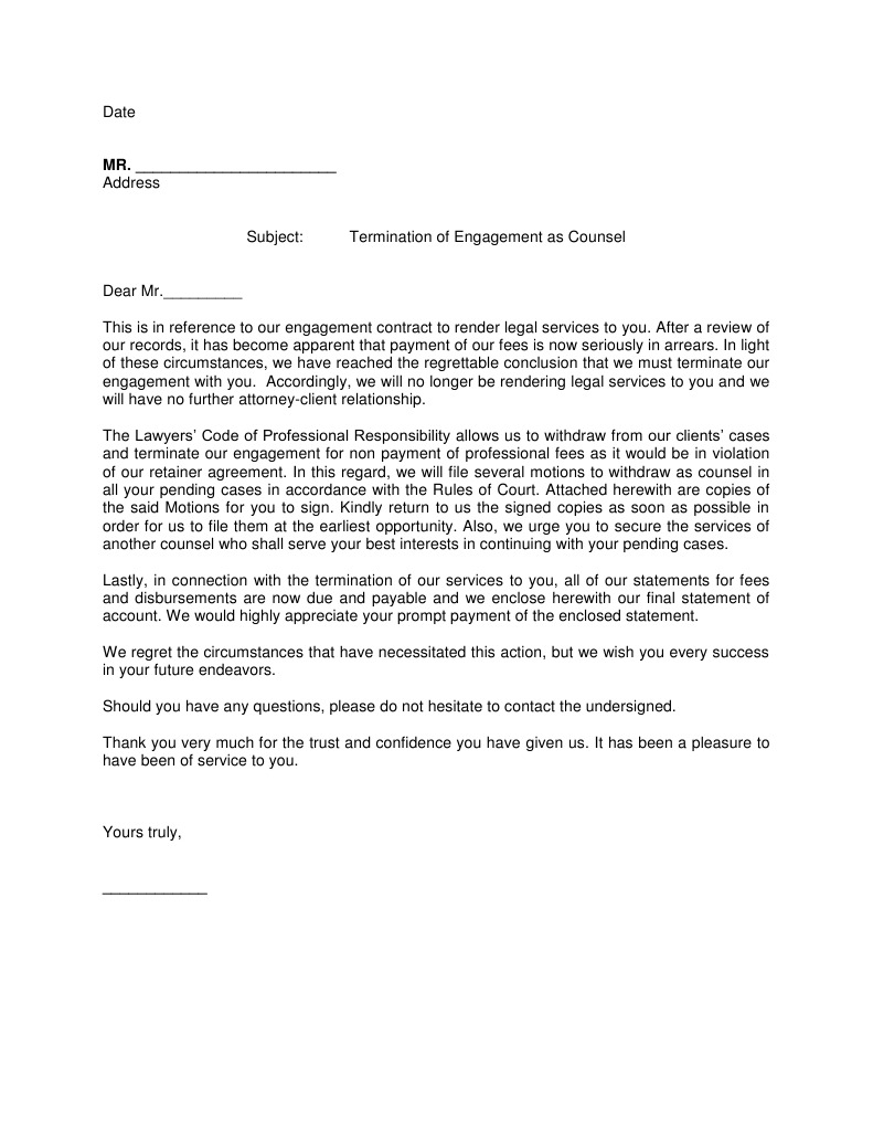 Letter of Disengagement | PDF